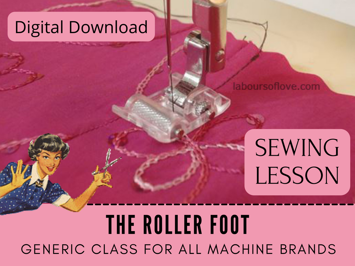 Sewing Lesson - Roller Foot Sewing Machine Foot For Difficult Fabrics ...